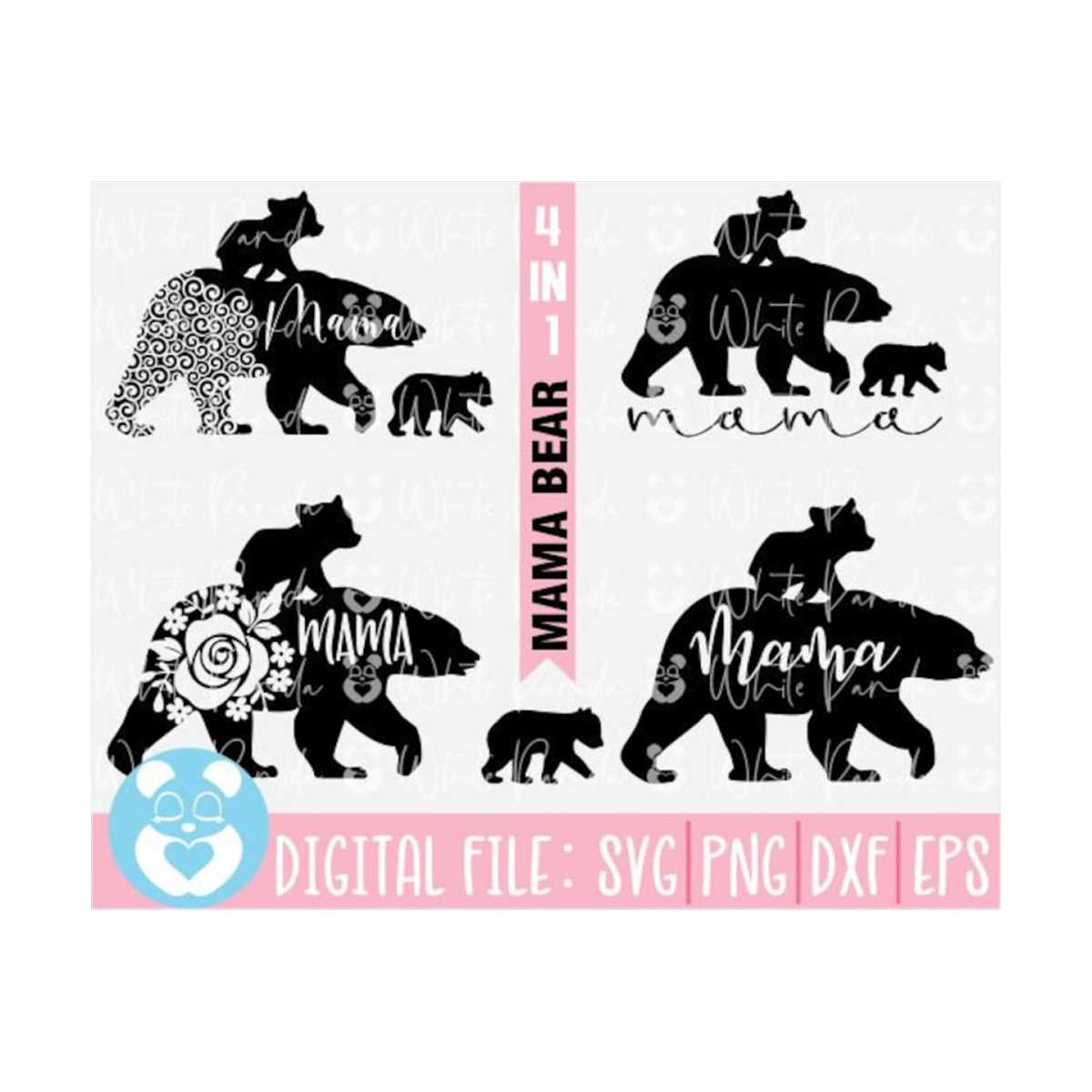 Bundle Mama Bear Svg, Mama Flower Svg,Bear Svg, Mother's Da | Inspire ...