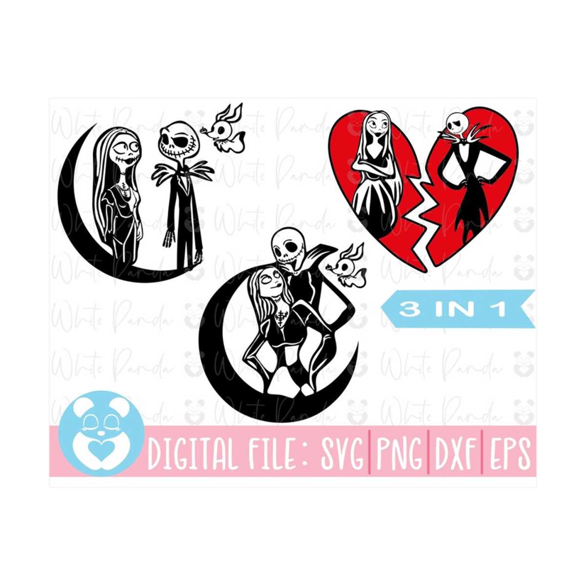 Jack and Sally Svg, Sally Svg, Jack Skellington Svg, The Nig | Inspire ...