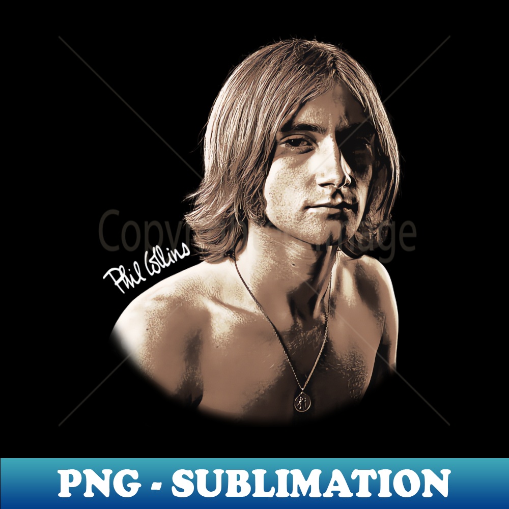 Phil Collins Long hair Fan Art - Unique Sublimation PNG Down | Inspire ...
