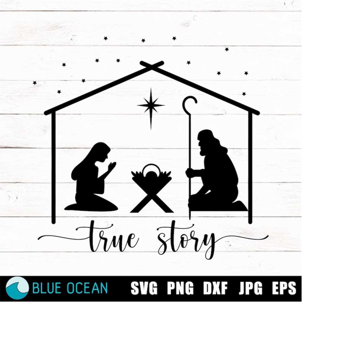 Nativity SVG, True Story Nativity SVG, Nativity Scene SVG, C - Inspire ...