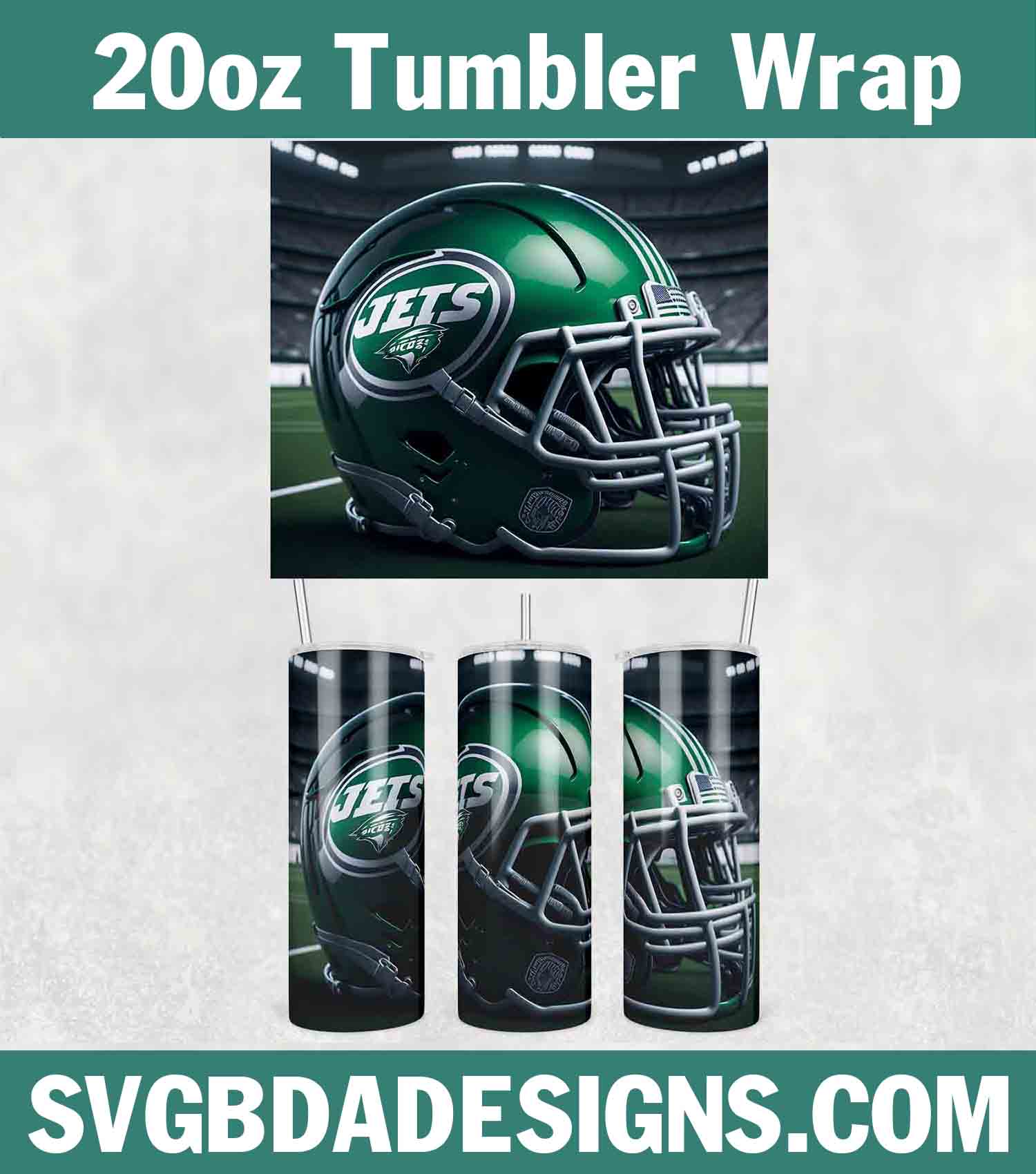 Jets Football Tumbler Wrap, NFL Football Tumbler Wrap, New Y - Inspire ...