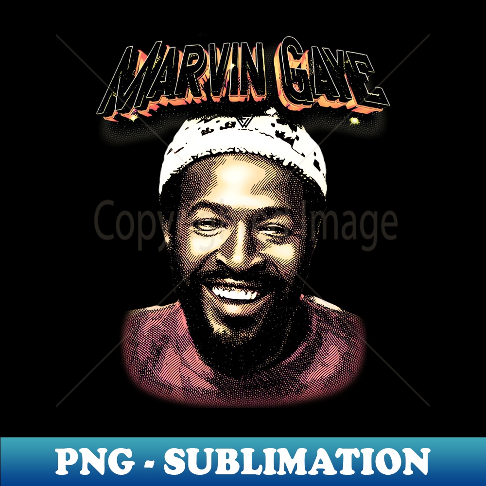 Marvin Gaye - Engraving Style - Signature Sublimation PNG Fi - Inspire ...