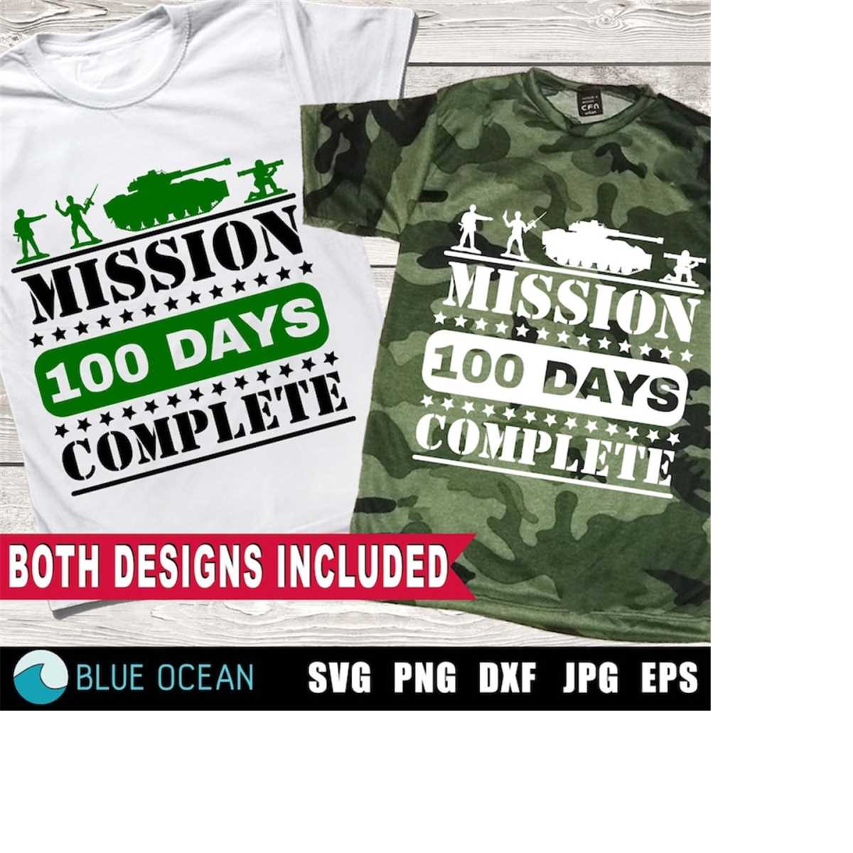 Mission 100 days complete SVG, Military SVG, 100 Days of sch | Inspire ...