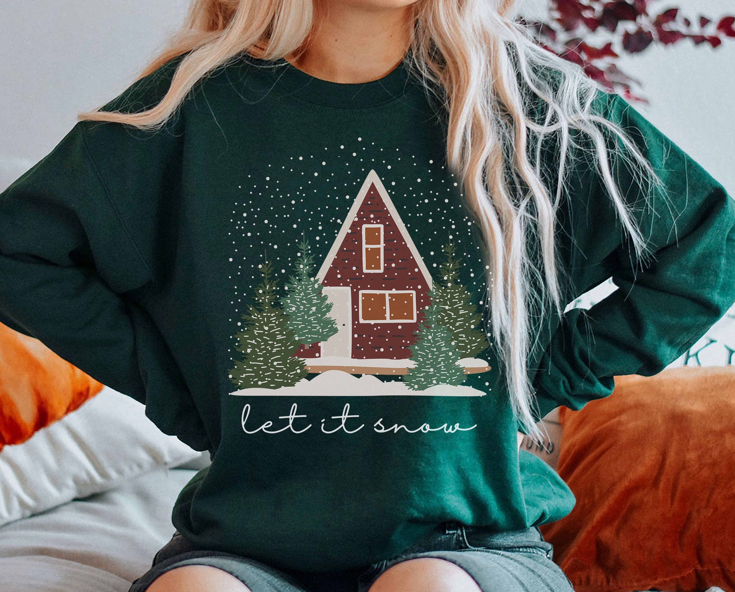 Snow Christmas sweatshirt, Holiday sweatshirt, winter sweats | Inspire ...
