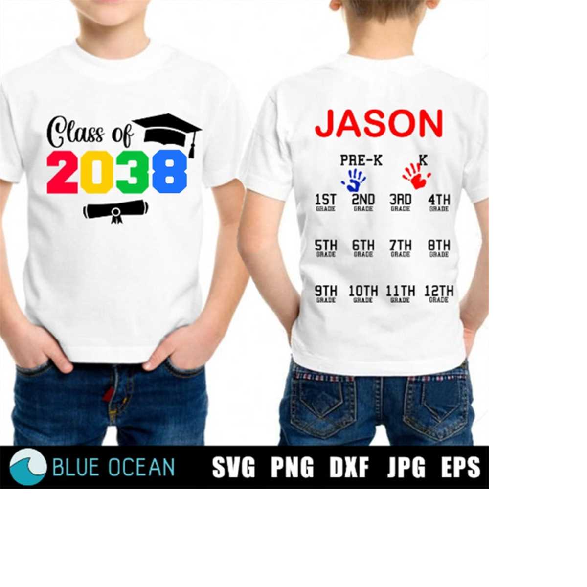 Class of 2038 handprint SVG, Class of 2038 grow with me SVG - Inspire ...