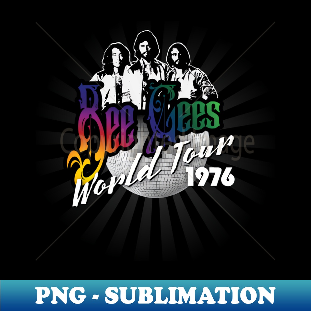 Bee Gees World Tour 1976 - PNG Sublimation Digital Download - Inspire ...