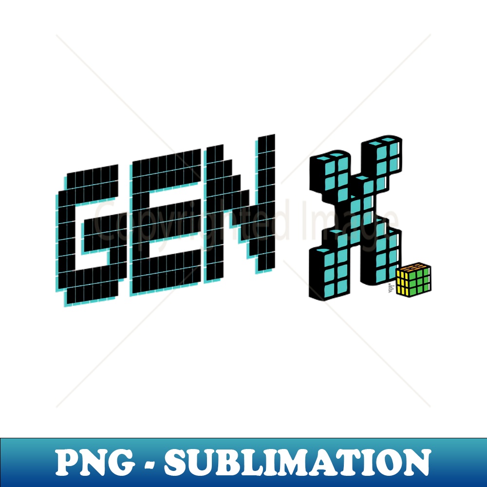 GEN X Rubiks Cube - PNG Transparent Sublimation File - Add | Inspire Uplift