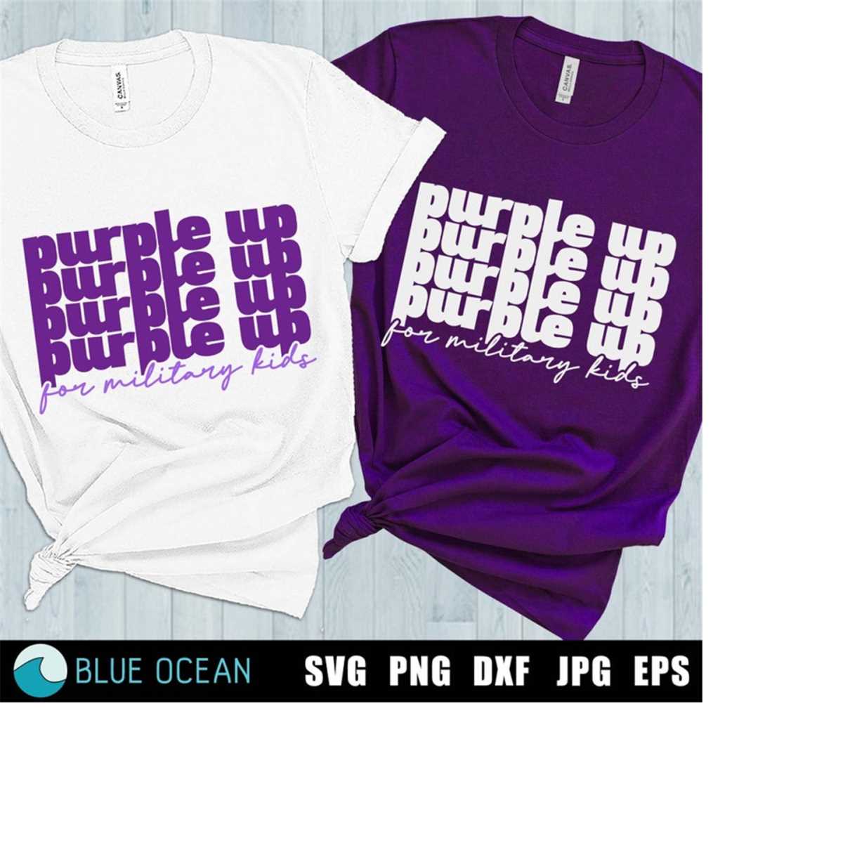 Purple Up SVG, Purple up for military kids SVG, Month of mil - Inspire ...