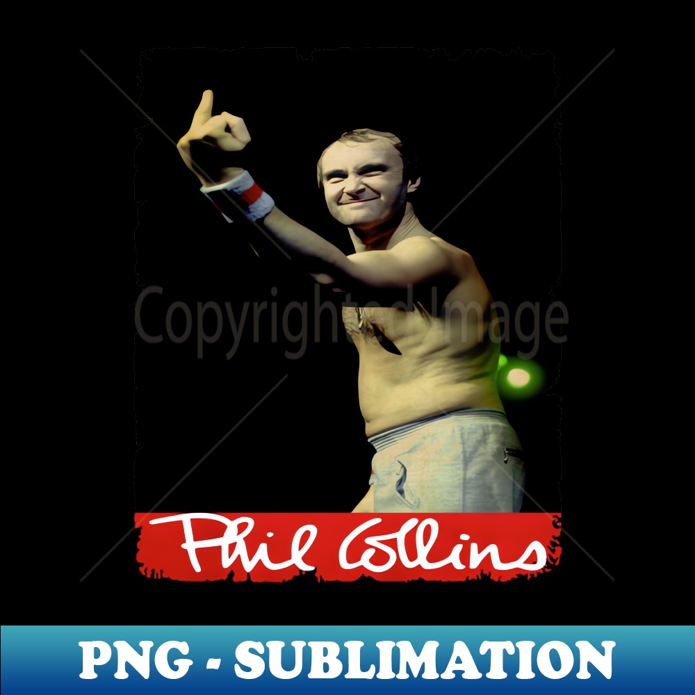 Phil Collins - Vintage Design - Unique Sublimation PNG Downl | Inspire ...