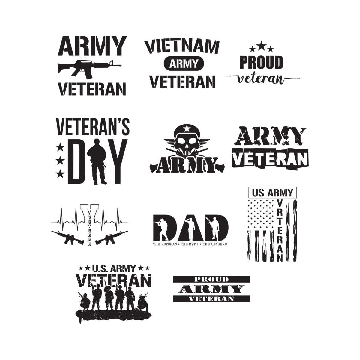 Army Veteran Bundle Svg, Trending Svg, Army Svg, Military Sv | Inspire ...