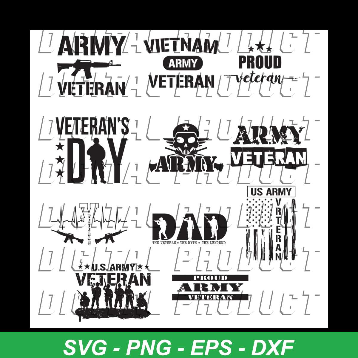 Army Veteran Bundle Svg, Trending Svg, Army Svg, Military Sv | Inspire ...