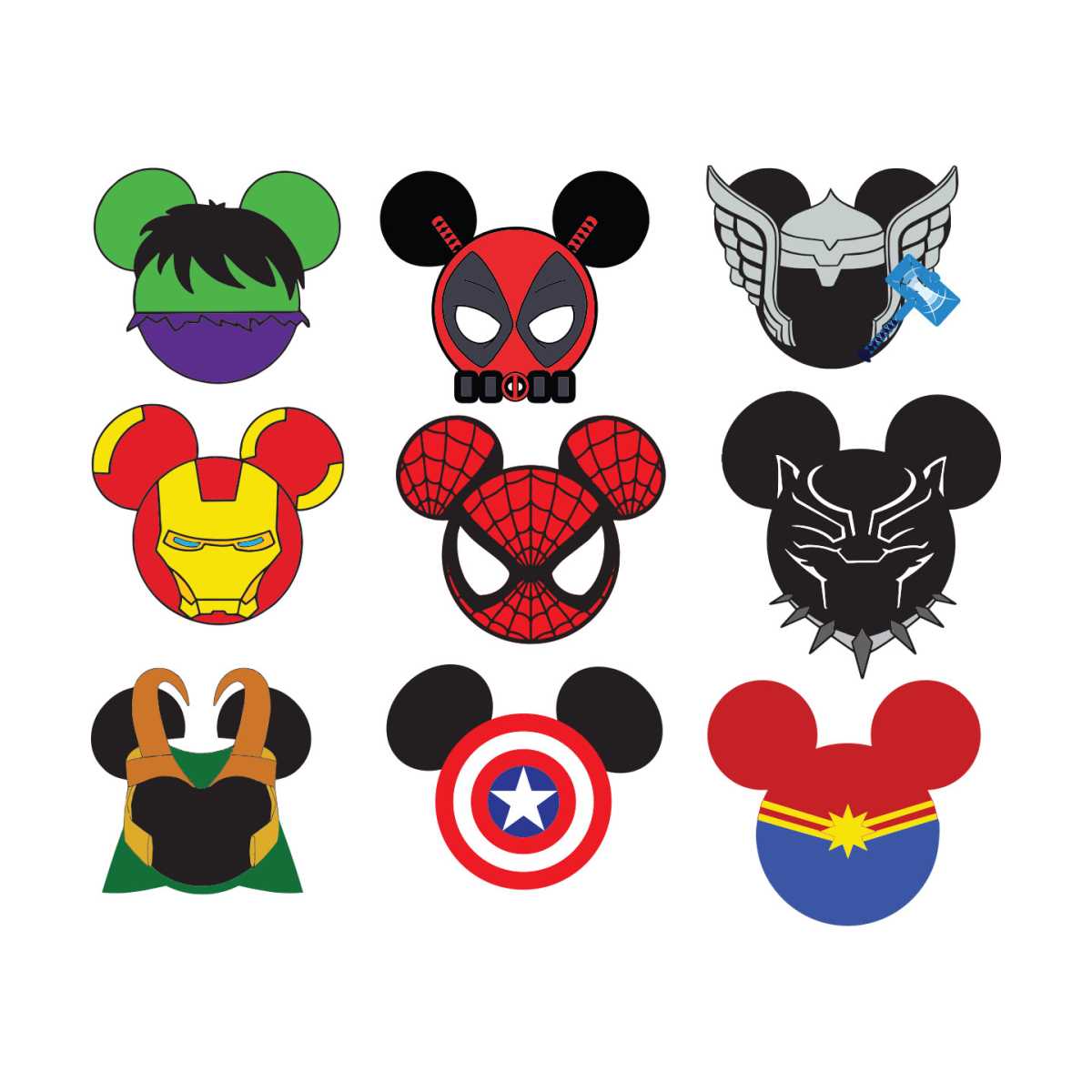 Disney Superhero Mouse Head Svg Bundle, Trending Svg, Superh | Inspire ...