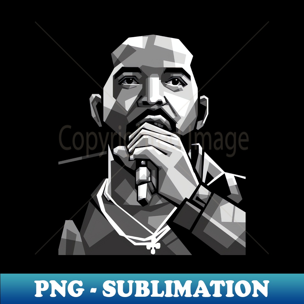 Canadian Rapper Drake Black and White - PNG Transparent Subl - Inspire ...