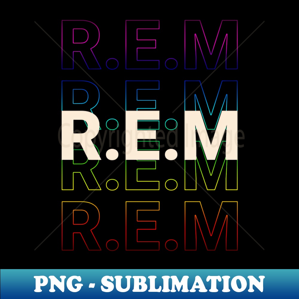 REM - Kinetic Style Rainbow - Instant PNG Sublimation Downlo | Inspire ...