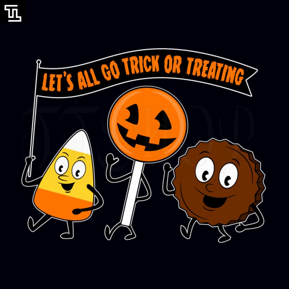 Lets All Go Trick Or Treating Halloween PNG | Inspire Uplift