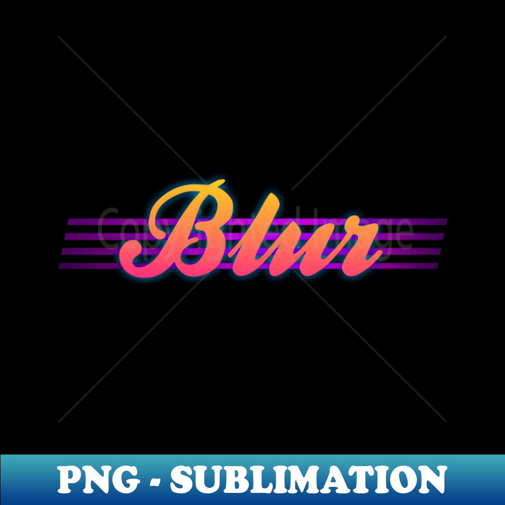 Retro Line With Fan Design Text Blur - Retro PNG Sublimation | Inspire ...