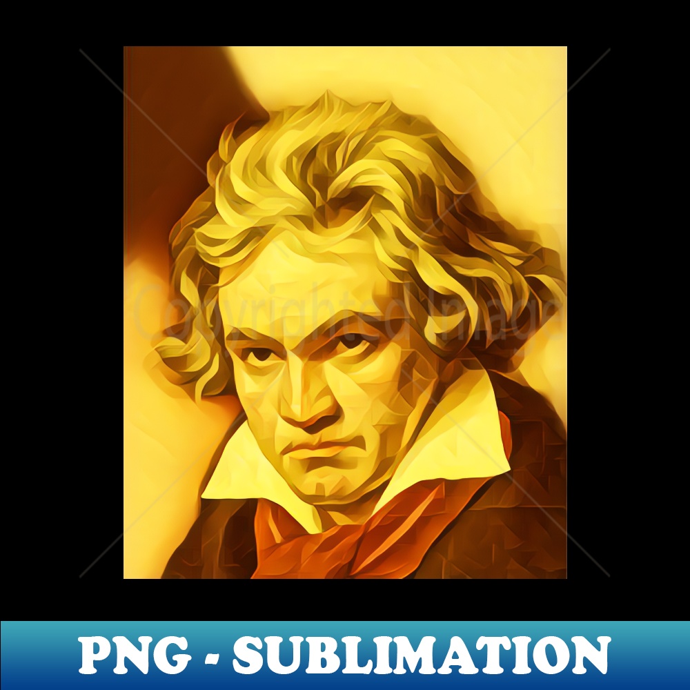 Ludwig van Beethoven Golden Colourful Portrait Ludwig van B | Inspire ...
