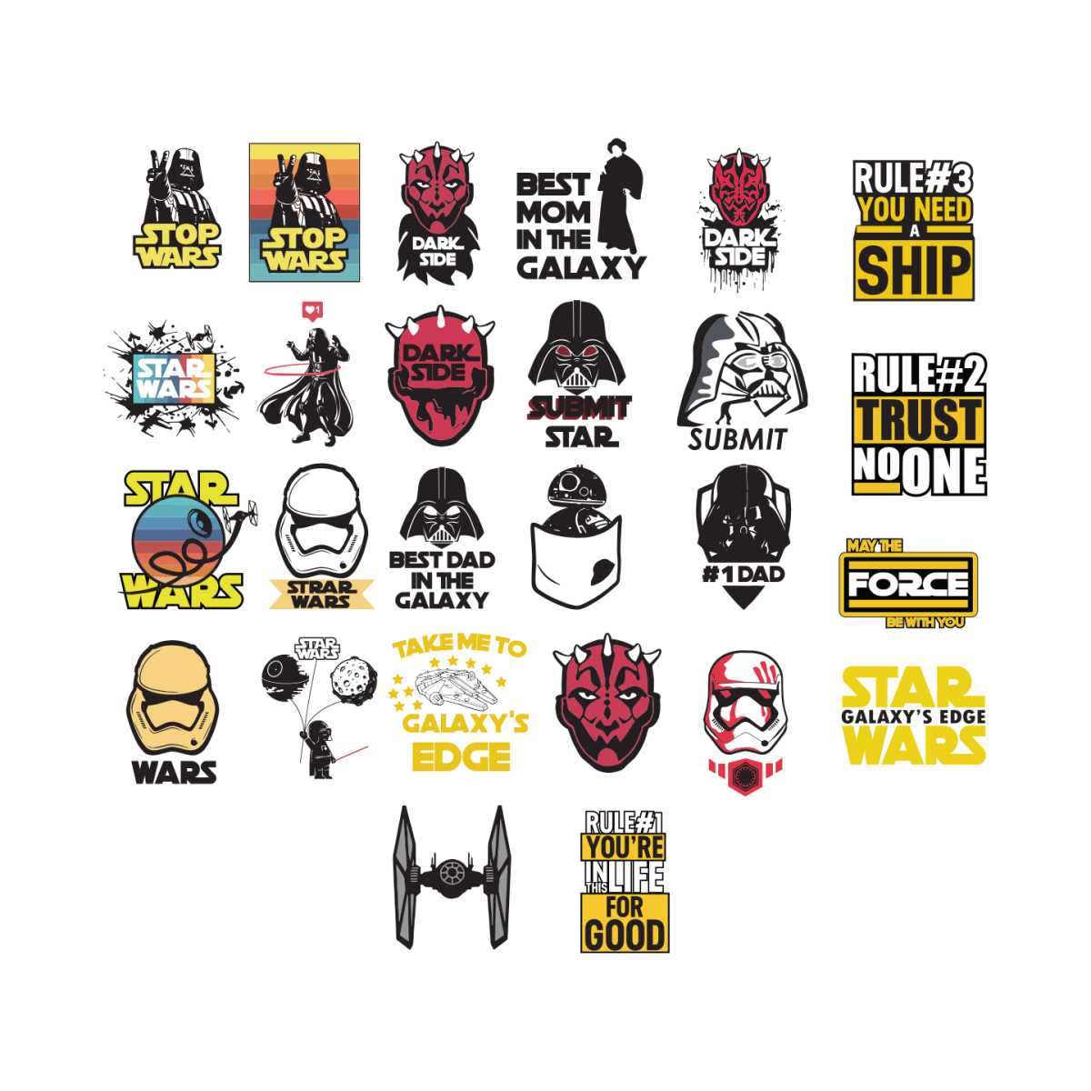 Star Wars Bundle Svg, Star Wars Svg, Star Wars Bundle, Star | Inspire ...