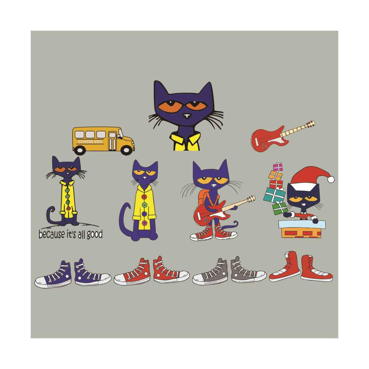 Pete The Cat Svg Bundle, Trending Svg, Pete The Cat Svg, Pet | Inspire ...