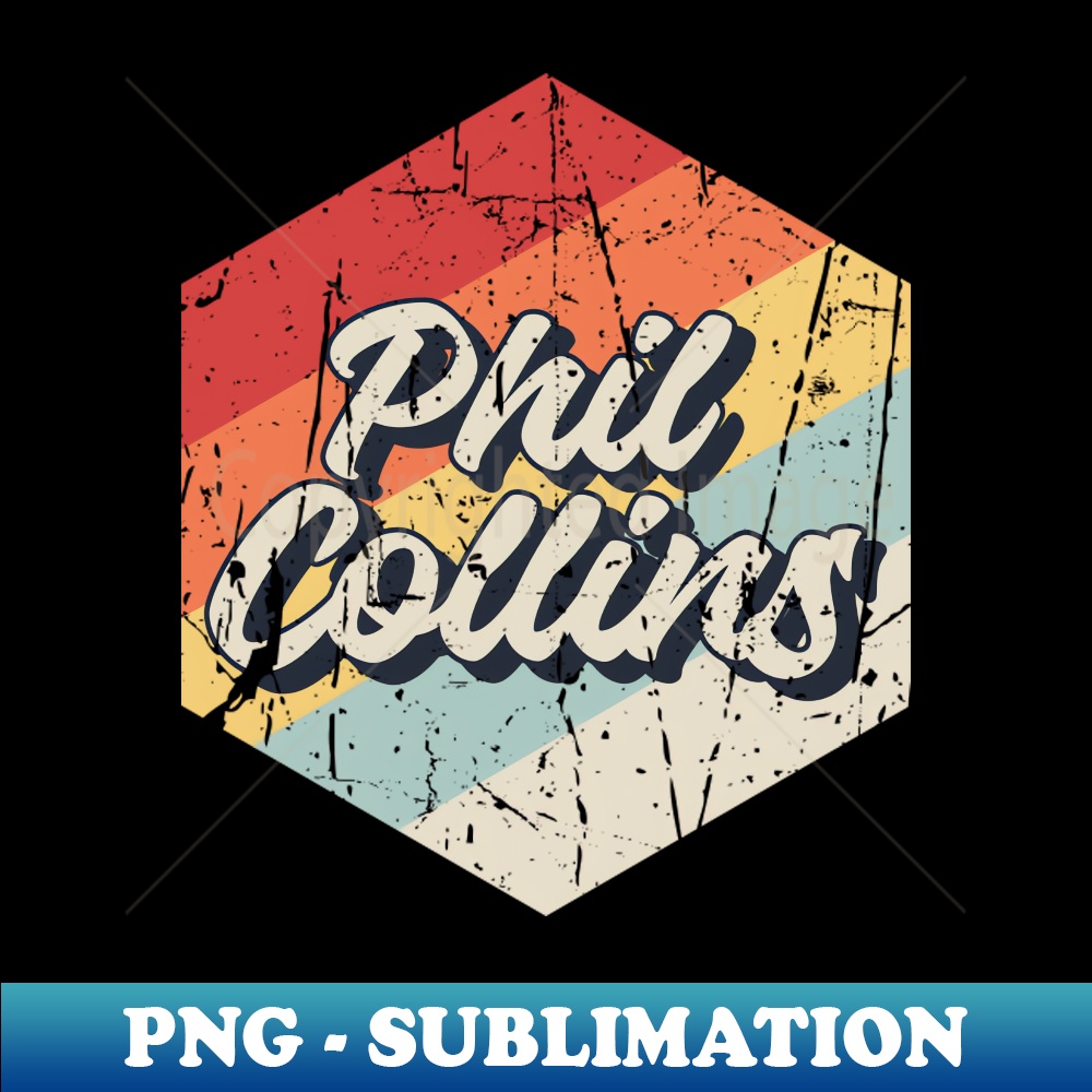 Phil Collins Retro - PNG Transparent Sublimation Design - Sp | Inspire ...