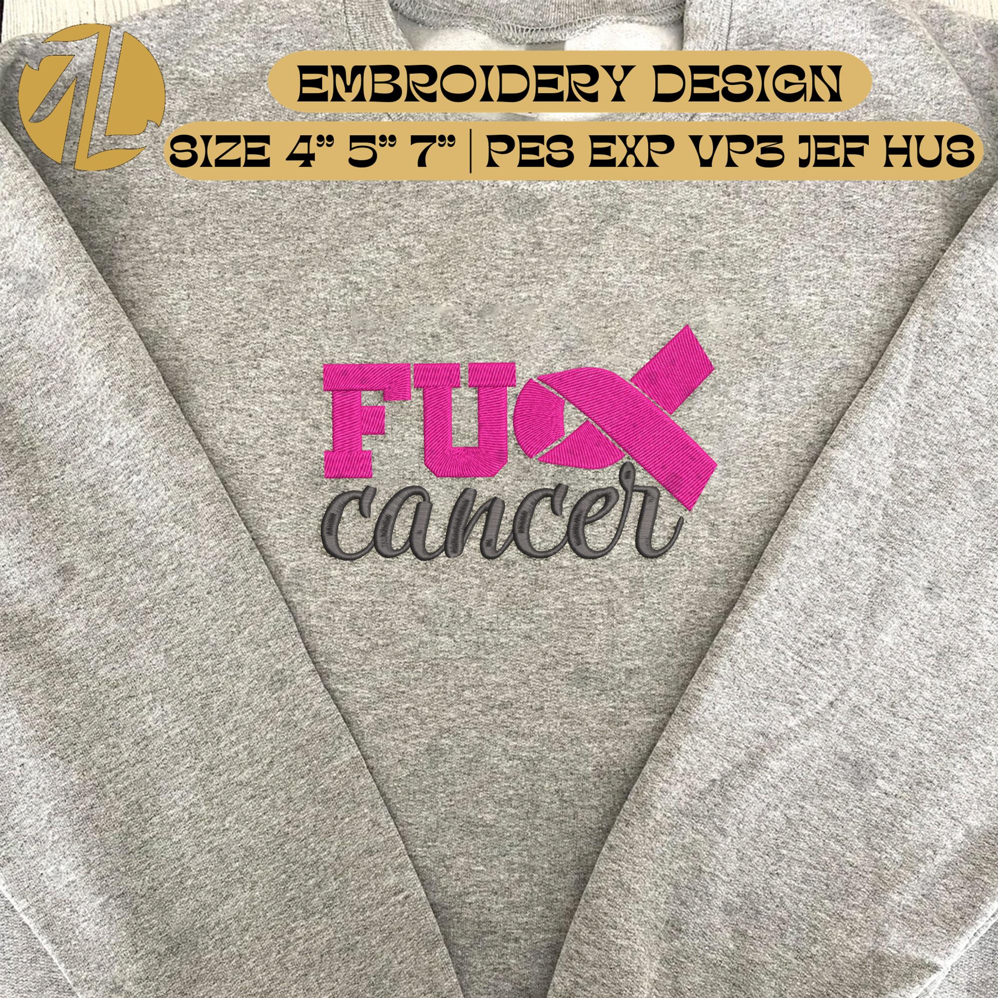 F*ck Cancer Embroidery Designs, Breast Cancer Embroidery Des | Inspire ...