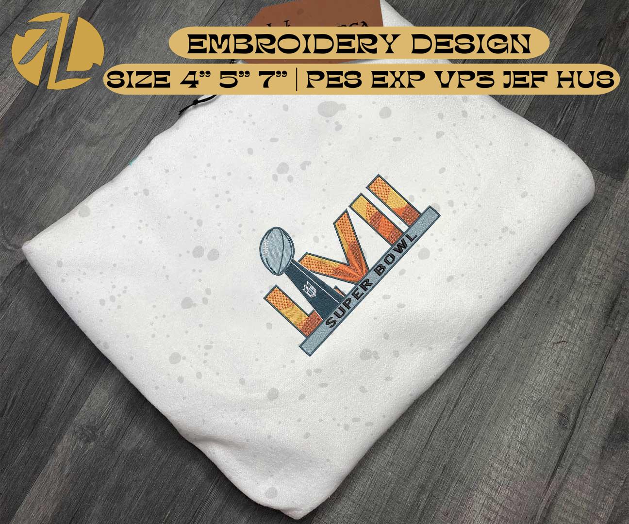 NFL Super Bowl LVII Embroidery Design, NFL Football Logo Emb | Inspire ...