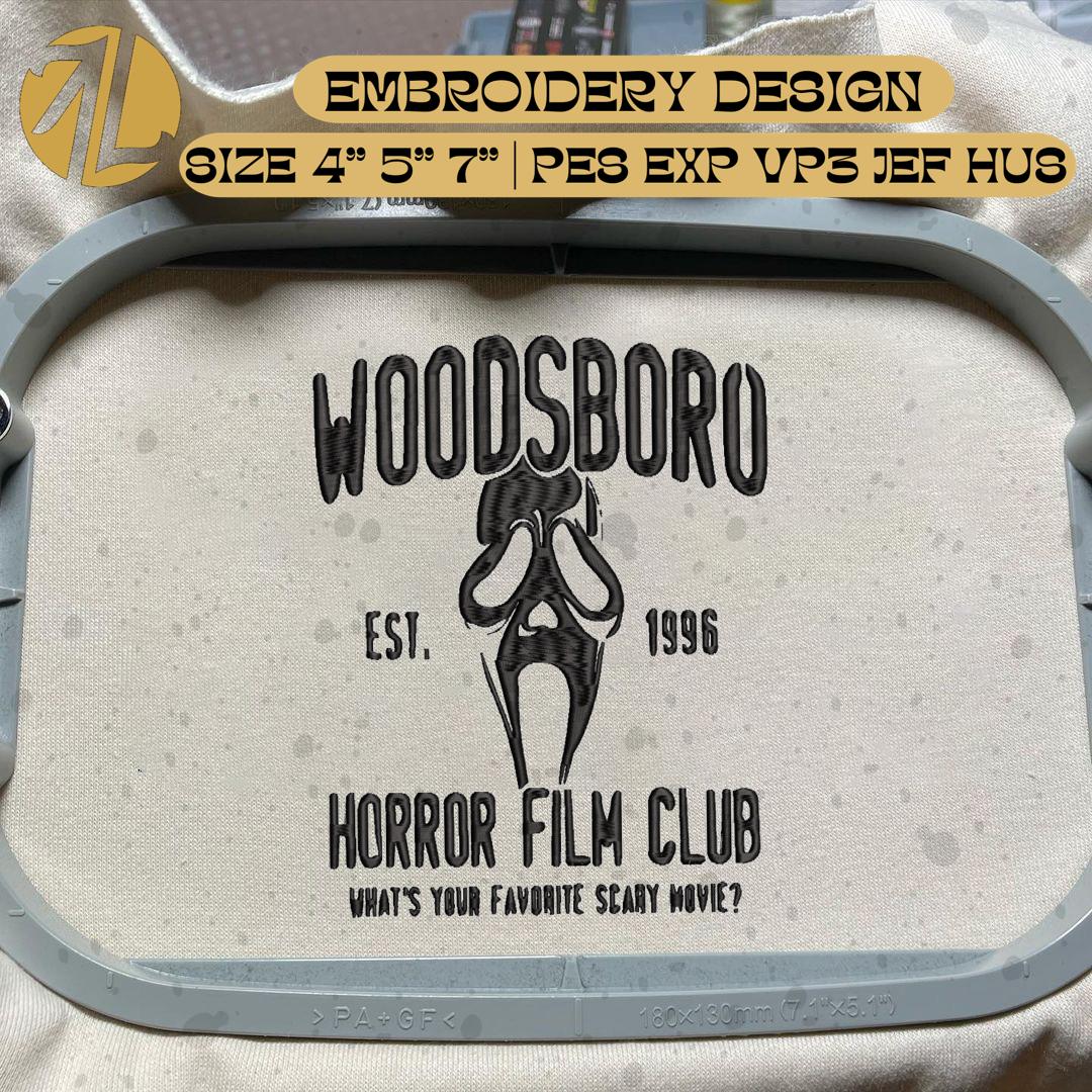 Horror Film Club Est 1996 Embroidery Design, Happy Halloween | Inspire ...