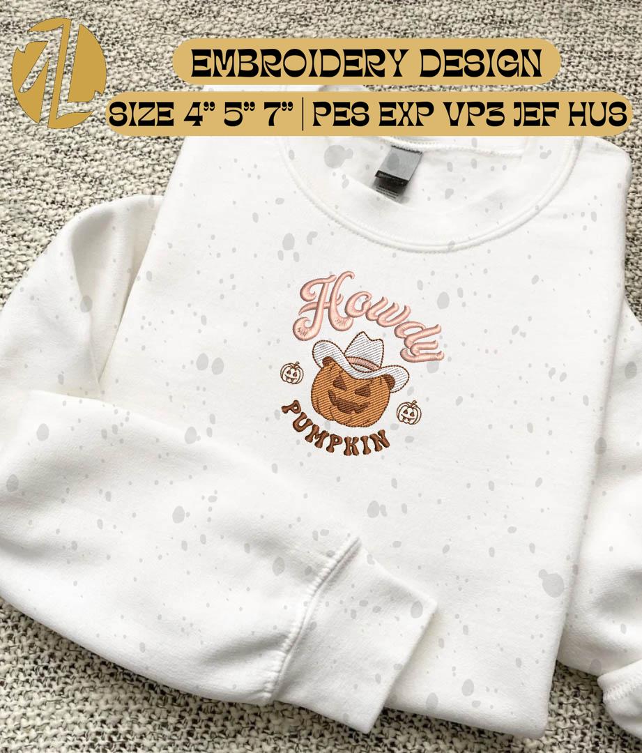 Happy Halloween Embroidery Design, Howdy Pumpkin Horror Hall | Inspire ...