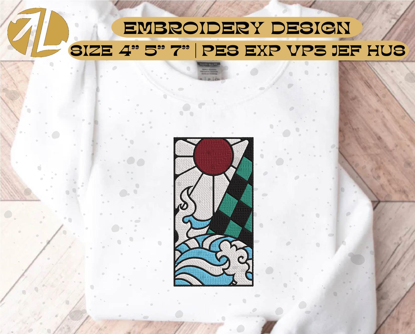 Demon Slayer Embroidery, Anime Embroidery, Logo Demon Slayer - Inspire ...