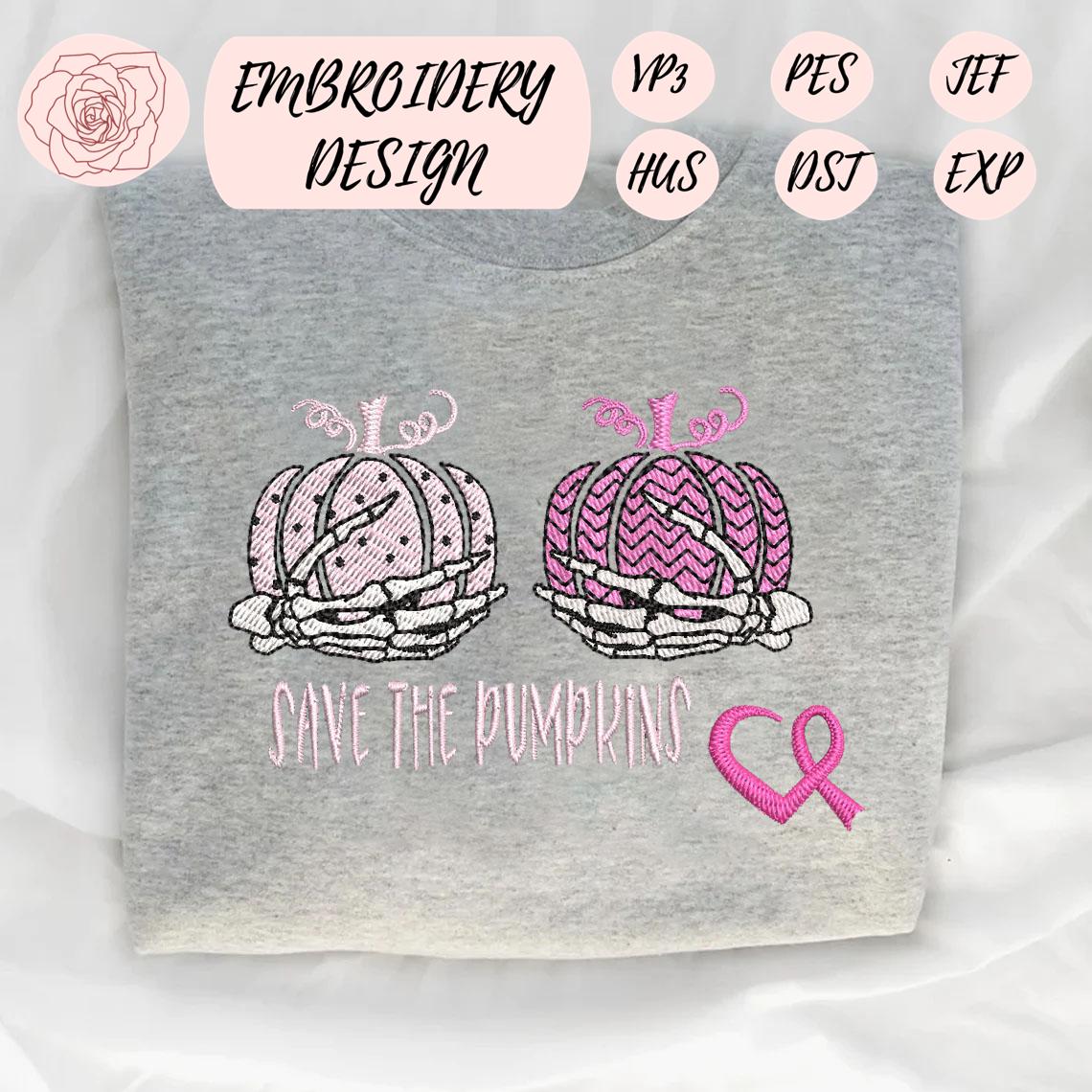 Breast Cancer Awareness Embroidery Machine Design, Skeleton | Inspire ...