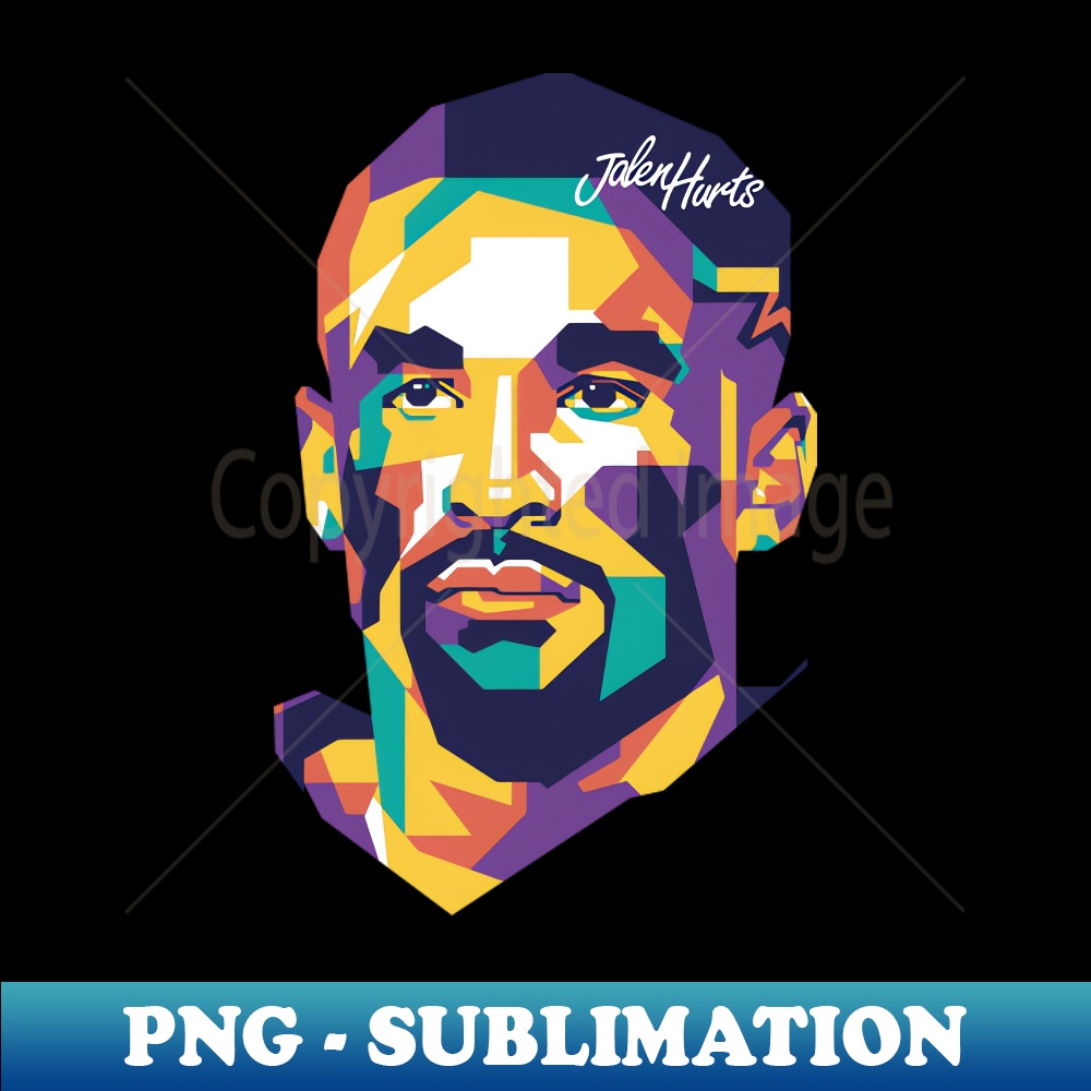 Jalen Hurts WPAP design Style - PNG Sublimation Digital Down | Inspire Uplift