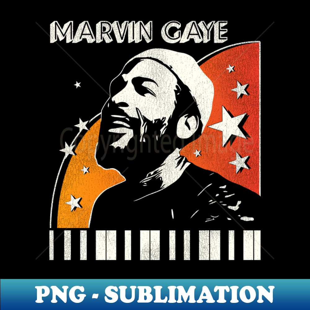 Marvin Gaye 70s Style Retro - PNG Transparent Sublimation De - Inspire ...