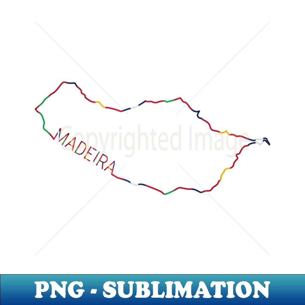 Madeira map outlined in traditional folk costume colours - S - Inspire ...
