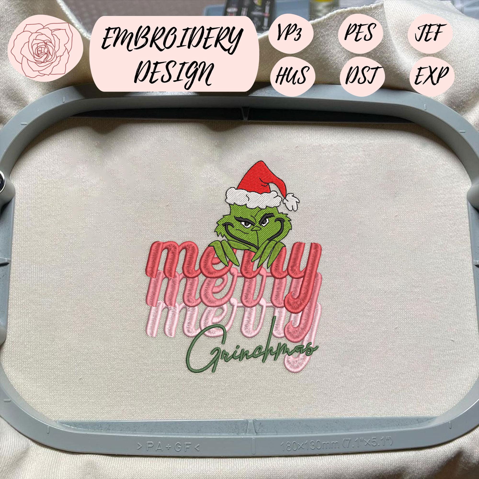 Christmas Embroidery Designs, Grinchmas Embroidery Designs, - Inspire ...