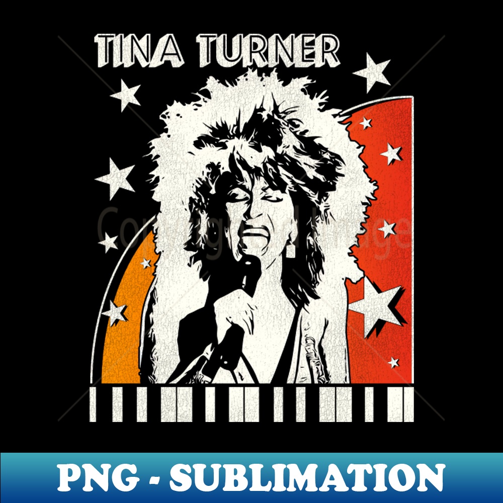 Tina Turner Retro 70s Tour Star Style - Sublimation-Ready PN | Inspire Uplift