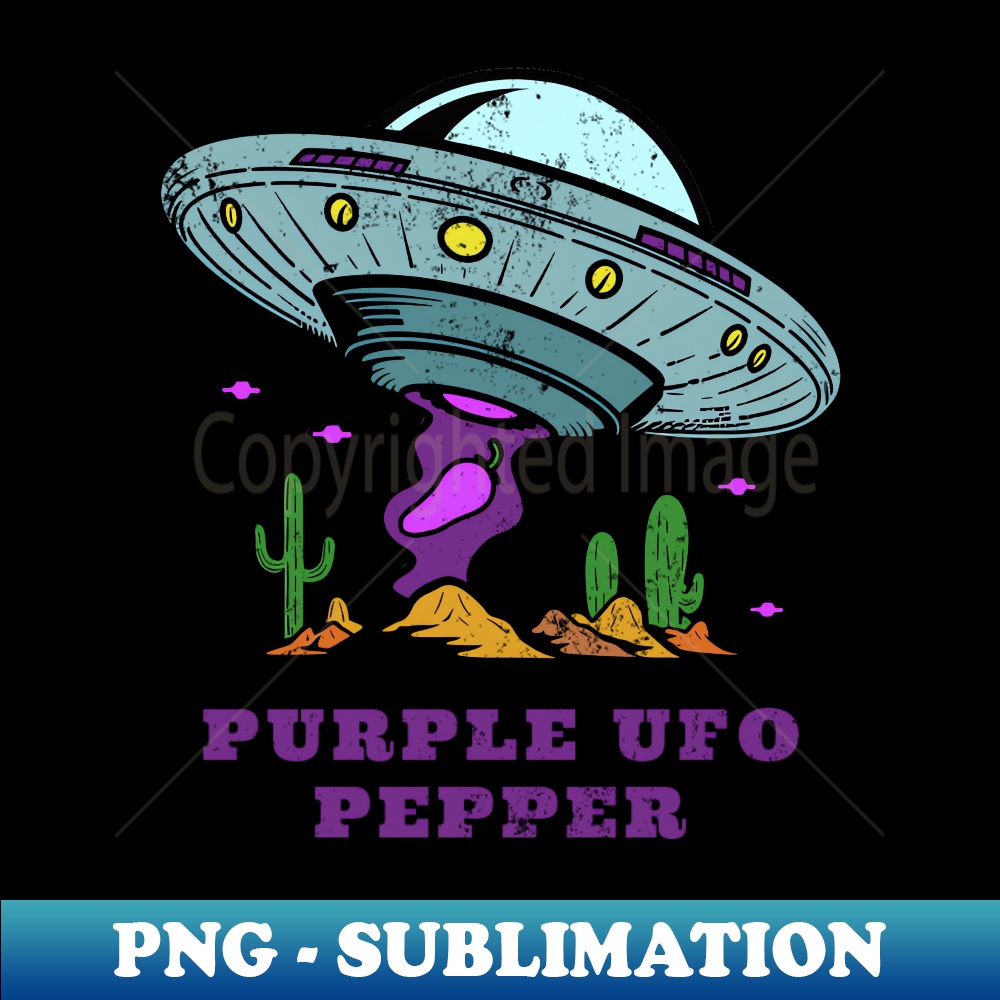 Purple UFO Pepper - Artistic Sublimation Digital File - Capt | Inspire Uplift