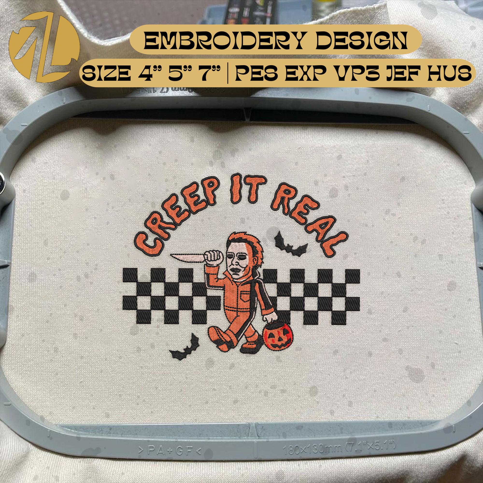 Creep It Real Embroidery Design, Pumpkin Embroidery Design, | Inspire ...