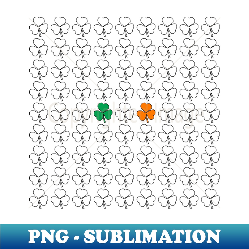 St Patricks Day Shamrock Pattern with Green White Orange - P | Inspire ...