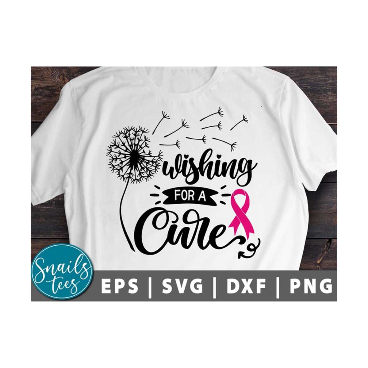 Wishing For A Cure Breast Cancer Svg Png Dxf Cancer Awarenes | Inspire ...