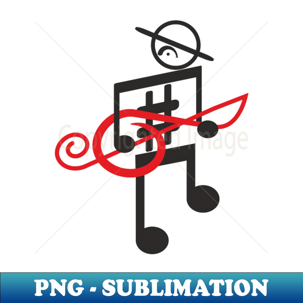Noteman sheet music man red treble key - Exclusive PNG Subli - Inspire ...