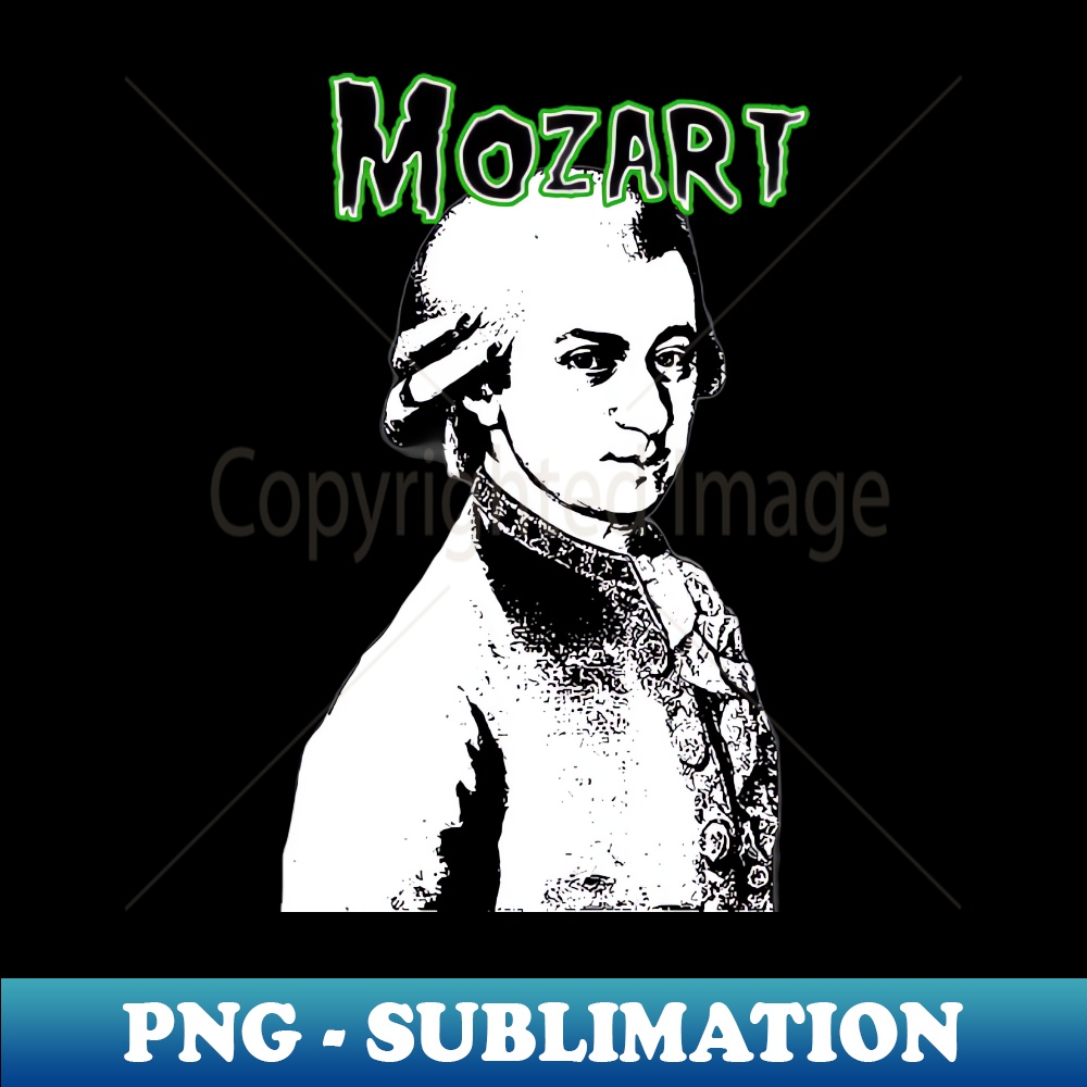Mozart - PNG Transparent Sublimation Design - Vibrant and Ey | Inspire ...