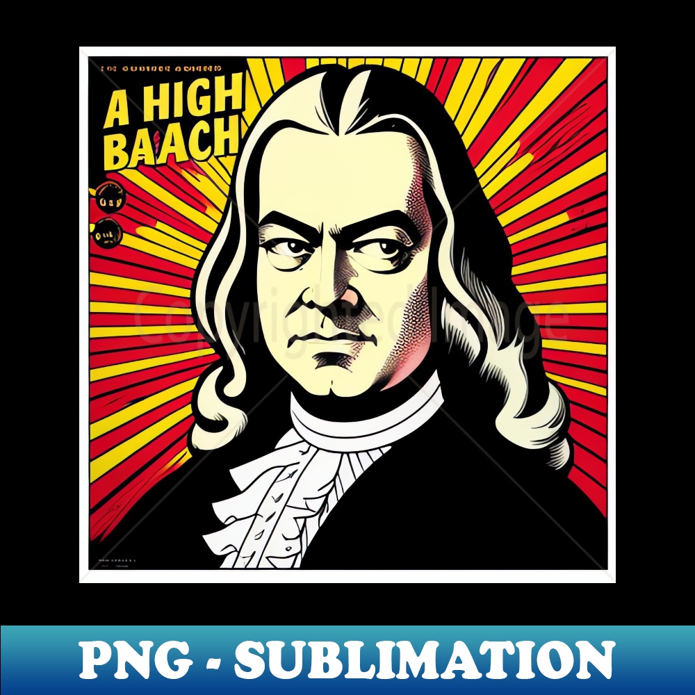 Bach Vinyl Record Album Cover - PNG Sublimation Digital Down - Inspire ...