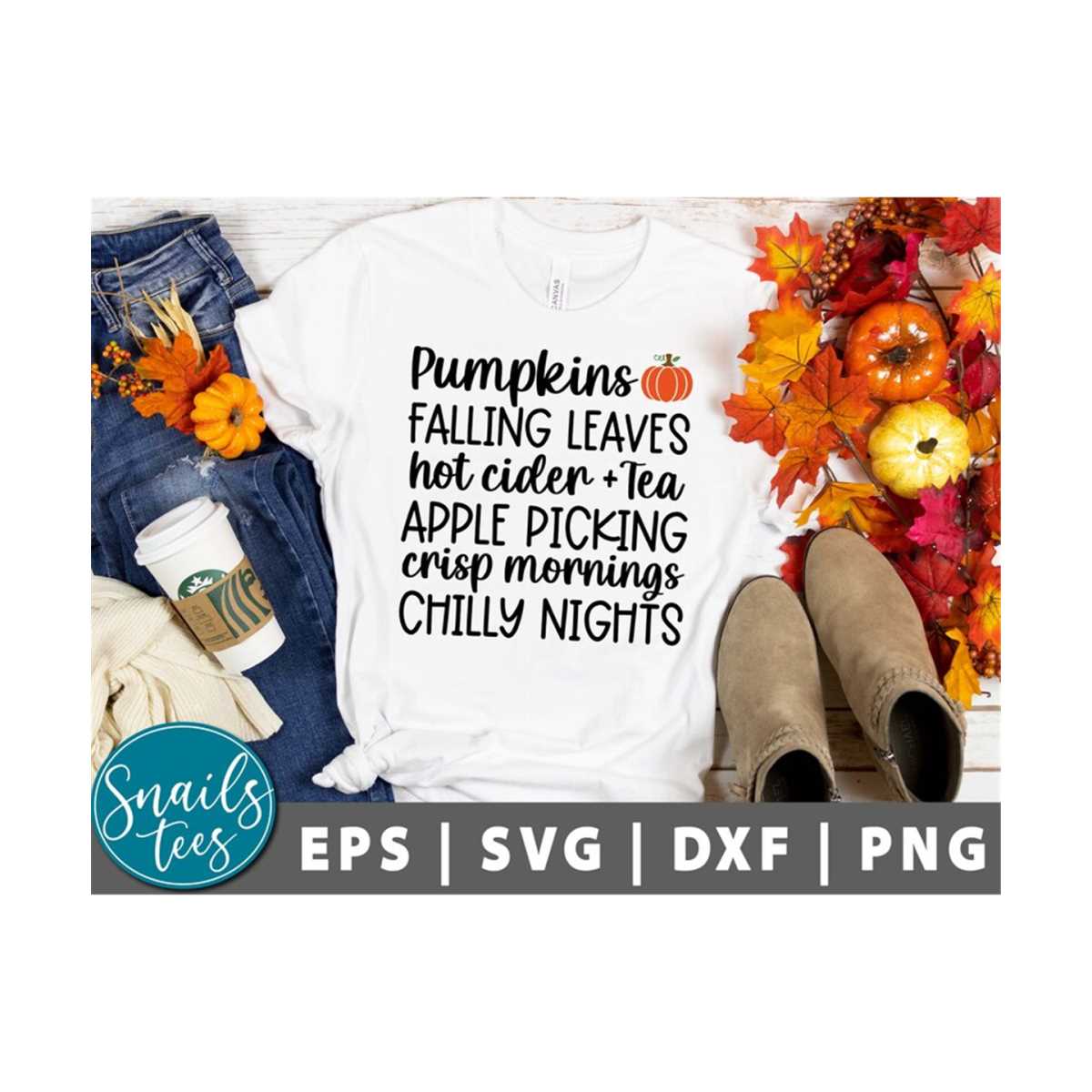Pumpkin Falling Leaves Hot Cider Svg Png Thanksgiving Svg Gi - Inspire ...