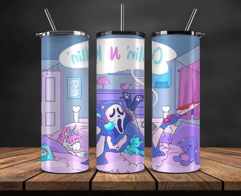 Halloween 20oz Tumbler Wrap ,Horror films Tumbler Wrap PNG, | Inspire ...