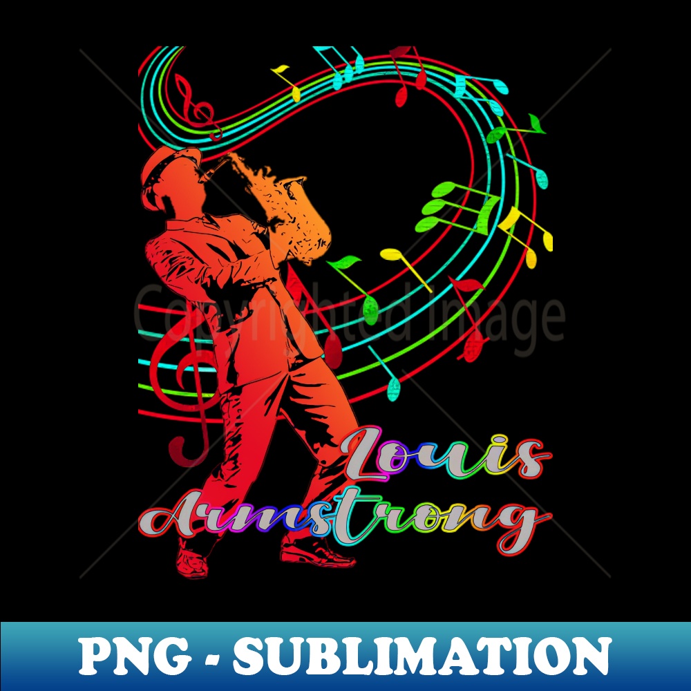 A Man With Saxophone-Louis Armstrong - Signature Sublimation | Inspire ...