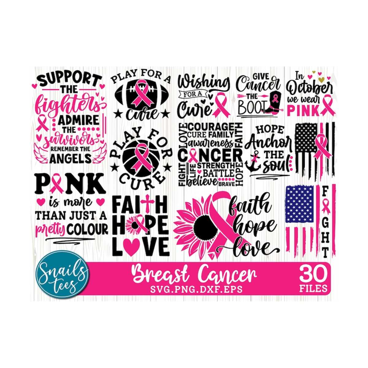 Breast Cancer Svg Bundle Png Cancer SVG, cancer awareness sv | Inspire Uplift