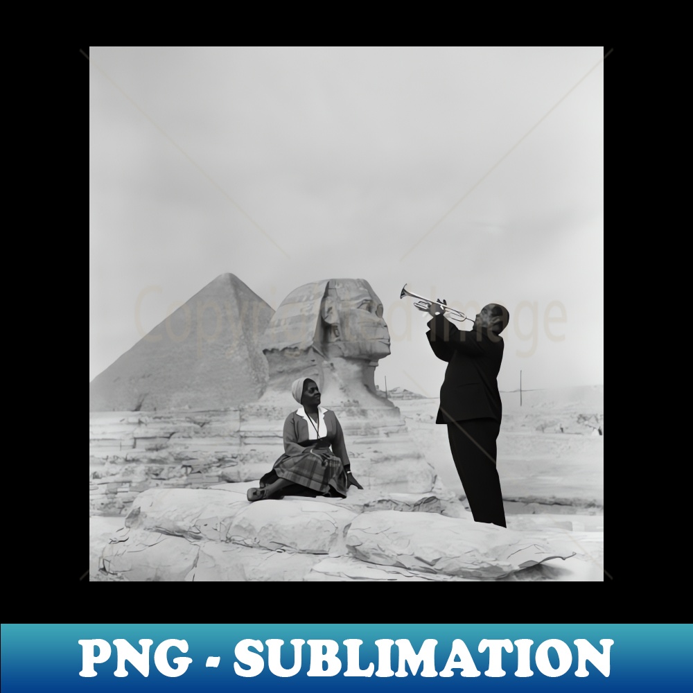 Black and White Photo of Louis Armstrong at the Egyptian Sph | Inspire ...
