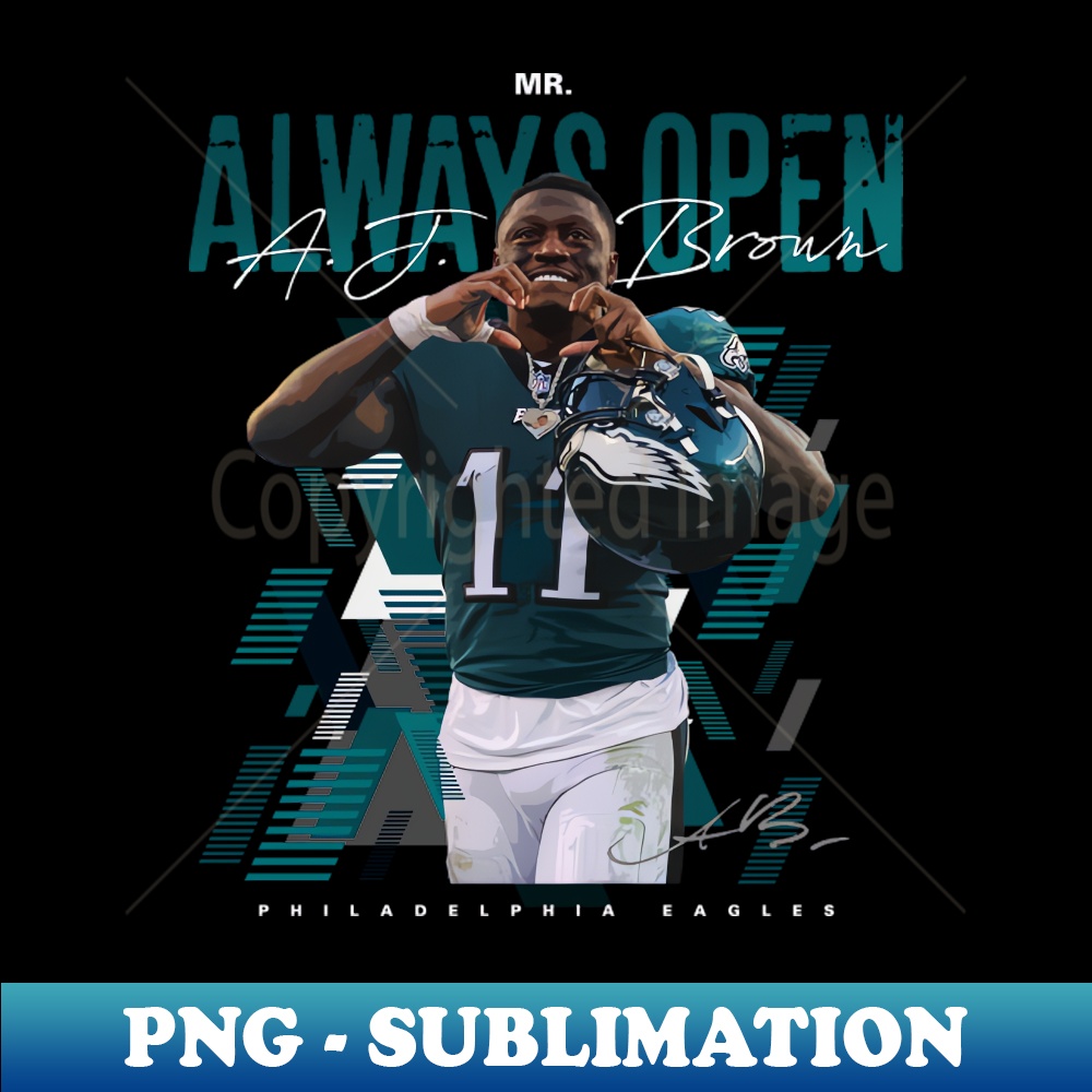 AJ Brown - High-Resolution PNG Sublimation File - Create wit | Inspire ...