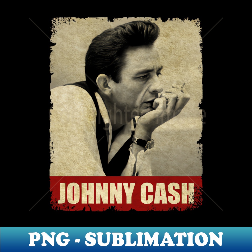 Johnny Cash - RETRO STYLE - PNG Transparent Digital Download | Inspire ...