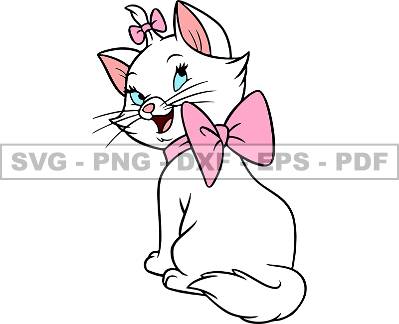 Disney Cat Marie Svg, Kitten Cat Marie Png, Cartoon Customs - Inspire ...